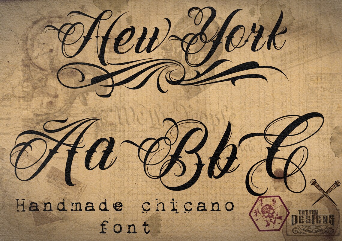 Lettering made easy Custom handmade chicano /tattoo letters | Etsy