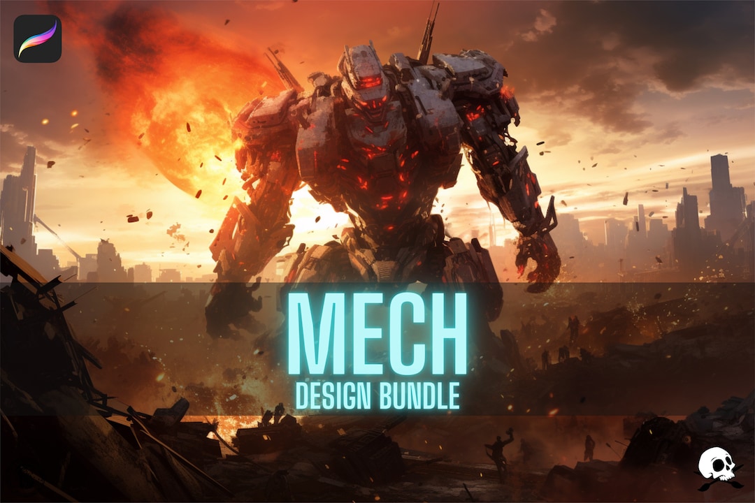 Mech XL, Unique Mech Reference Collection, Coloring Projects, Procreate ...