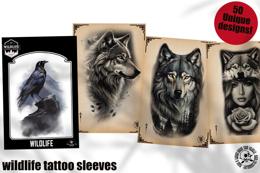 Tattoo E-books Collection (pdf) Wildlife Tattoo Sleeves, 50 Unique ...