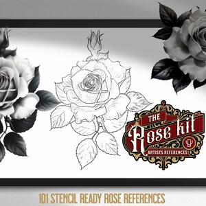 Rose Reference Kit for Artists, 101 Custom Roses & Stencils - Etsy