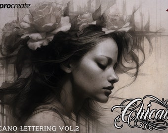 Lettering Pack Vol.1, 208 Letters / 8 Chicano Alphabets Pack, Fonts ...