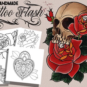 Artist’s Favorites Vol.2 Handmade Tattoo Flash Collection - Etsy