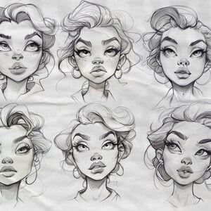 The Pinup Sketch Book, 100+ Comic Inspired Cute Lady References for Procreate! - Etsy