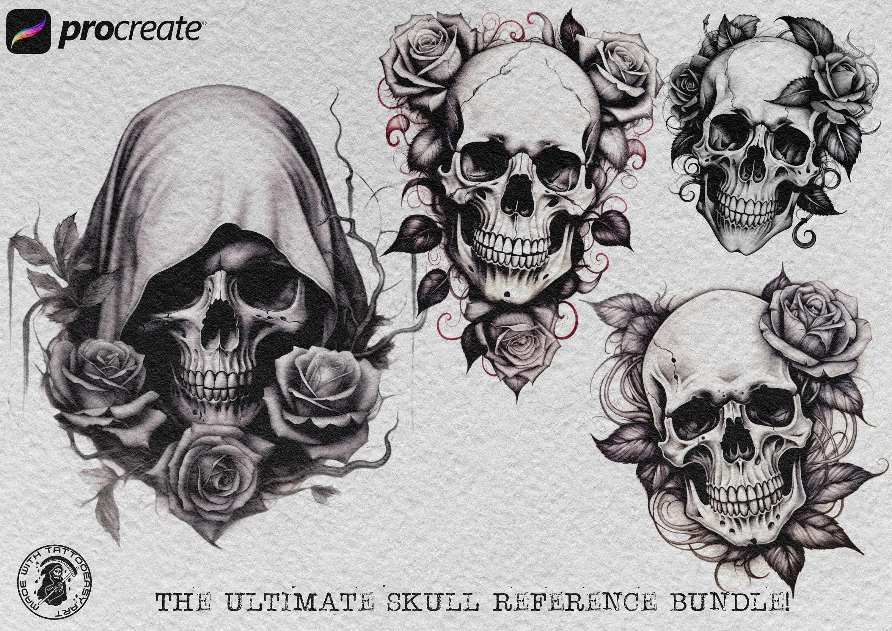 Procreate, Dantes Inferno & Skull templates - references and custom ...