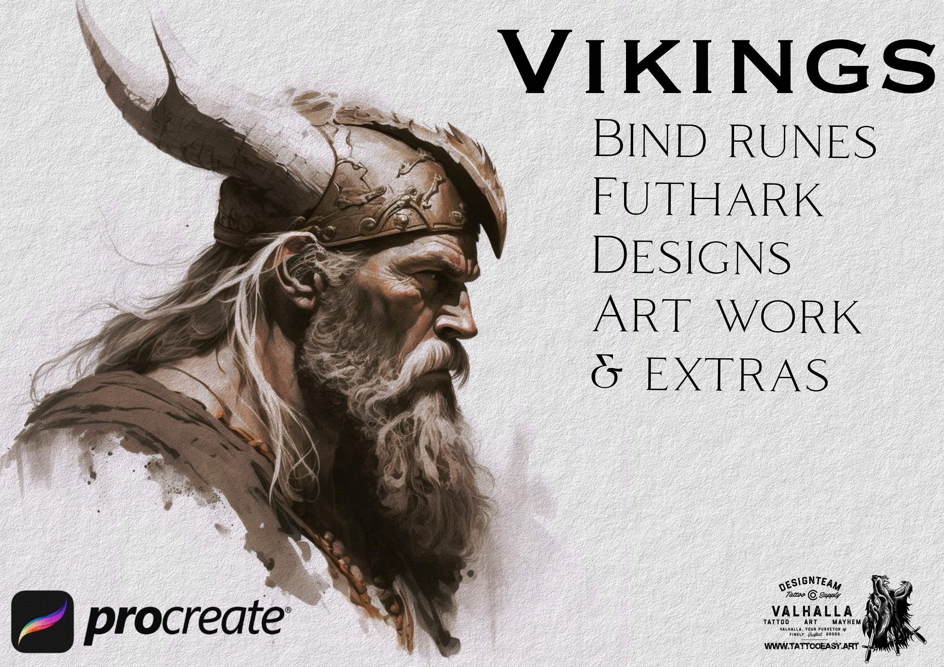 Procreate viking essentials - elder futhark - bindrunes and other ...