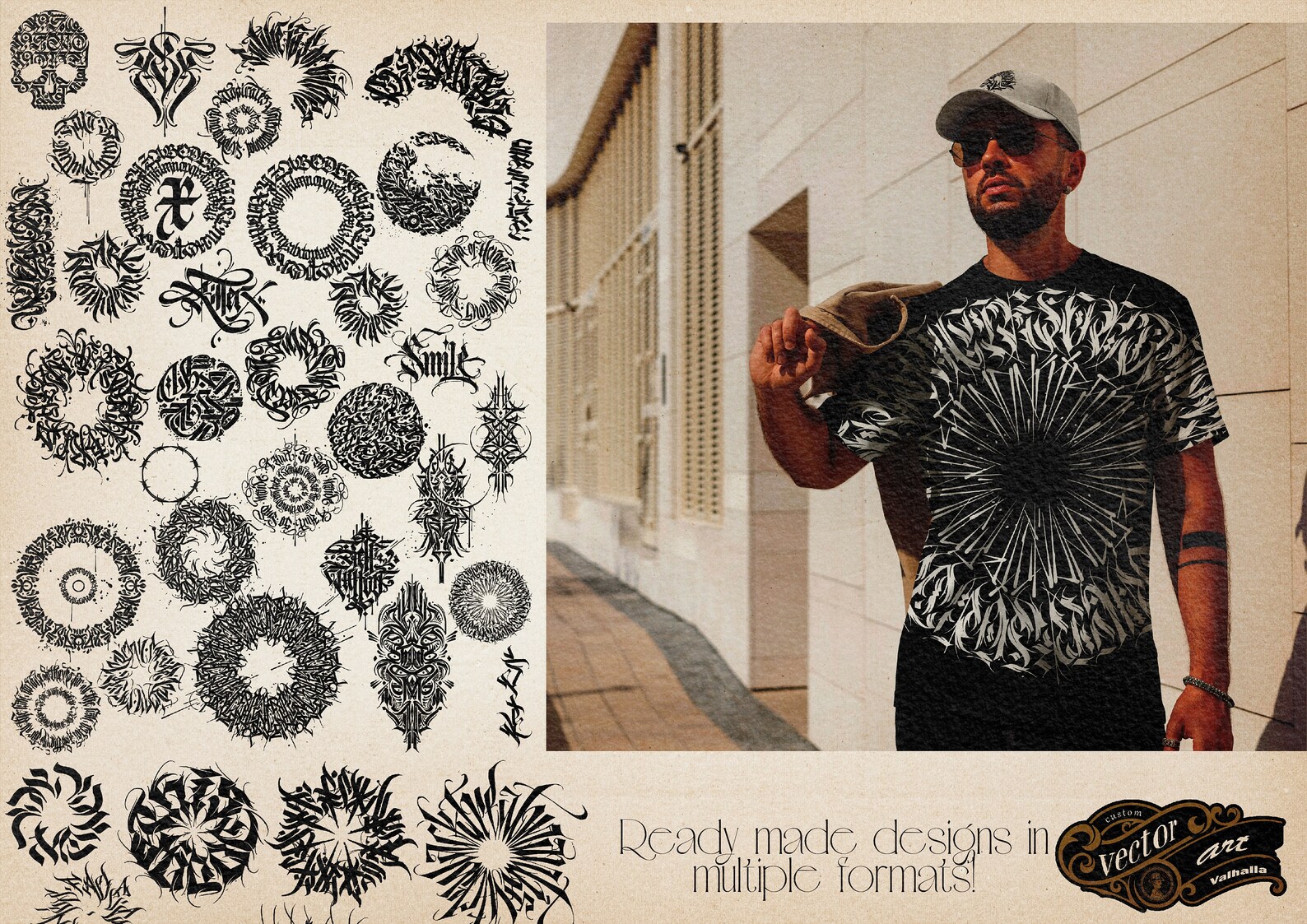 Svg Vector Png Calligraphy Calligram Logo Design Kit XL - Etsy