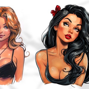 The Pinup Sketch Book, 100+ Comic Inspired Cute Lady References for Procreate! - Etsy