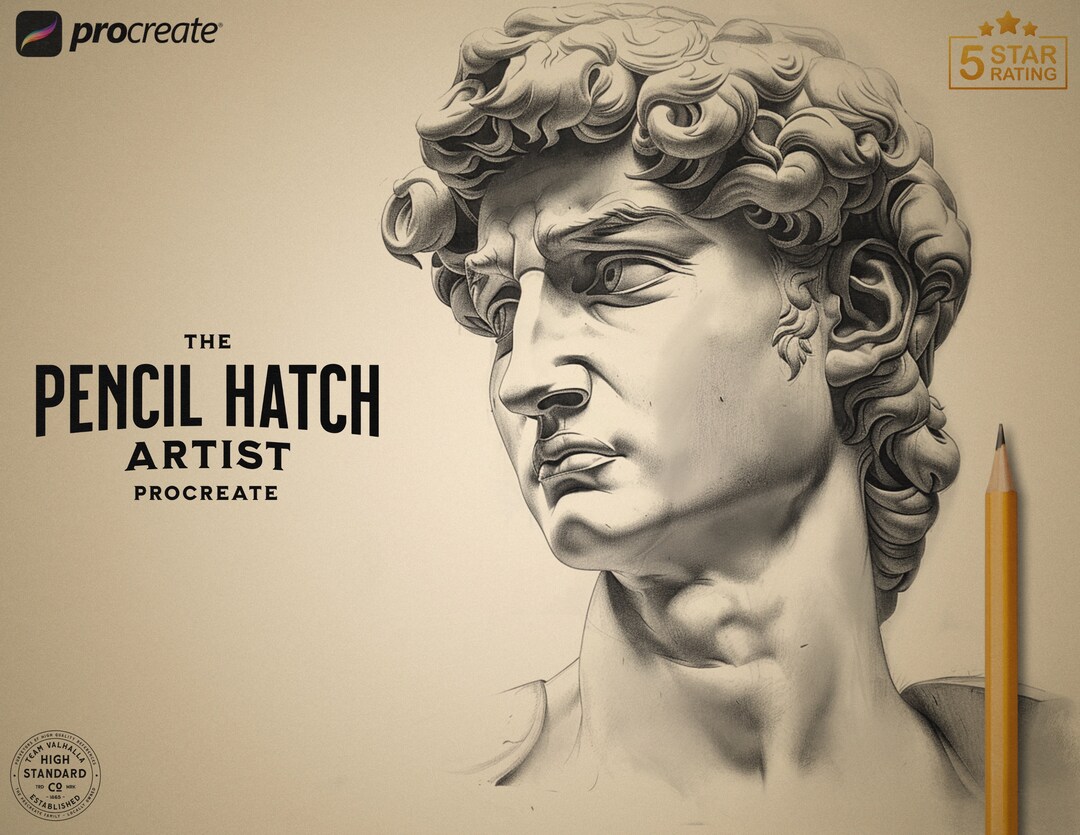 The Pencil Hatch Artist, Custom Brushes for Procreate - Etsy