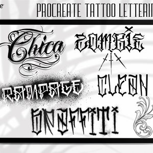 Procreate Tattoo Lettering Vol.3 - Etsy