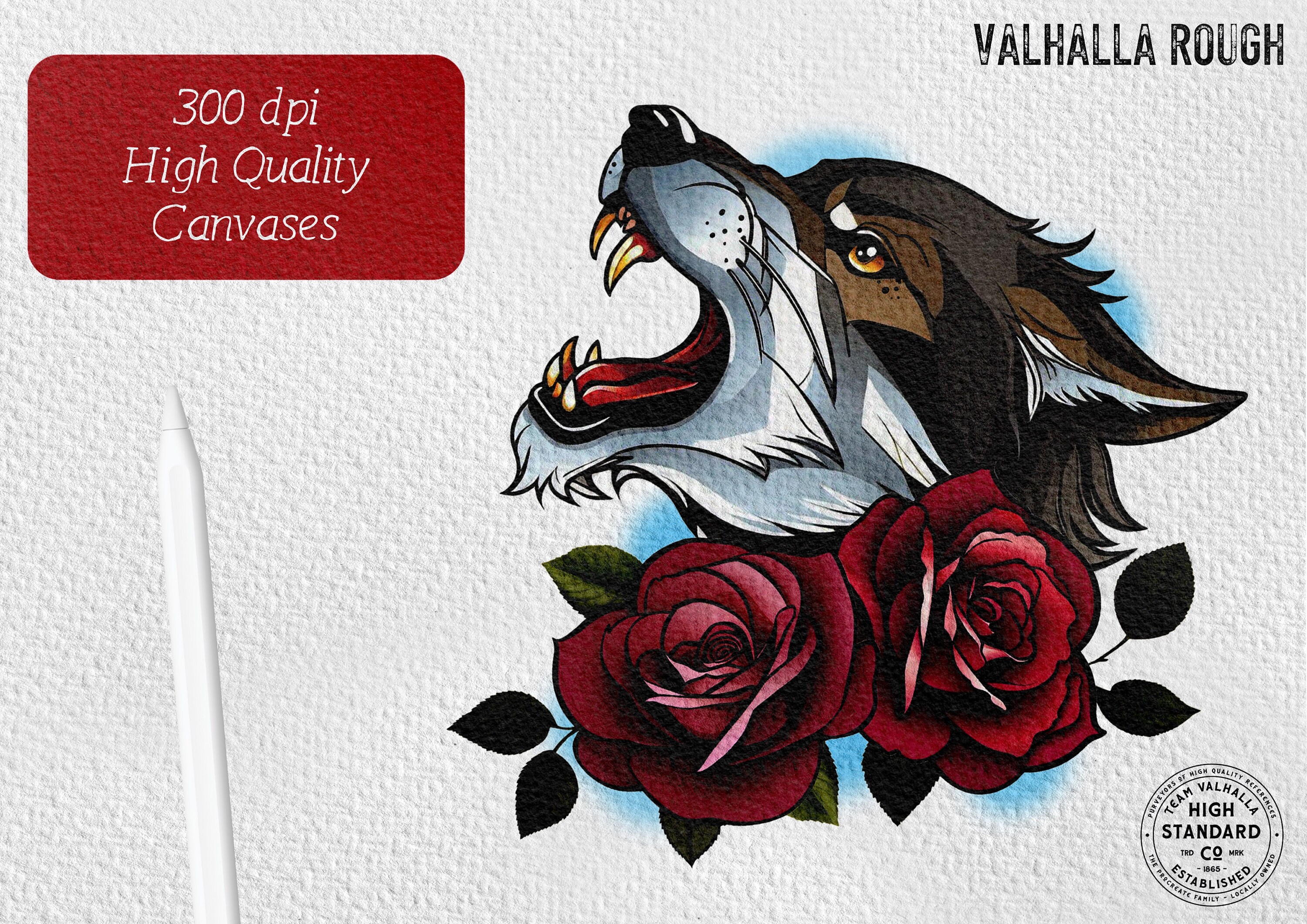 Procreate The Dynamic Tattoo Shading kit, brushes and canvases!