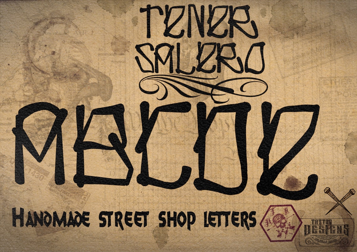 Lettering made easy Custom handmade chicano /tattoo letters | Etsy