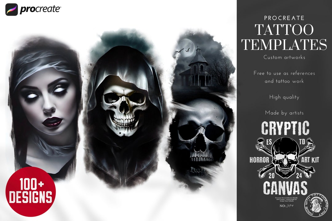 Cryptic Canvas ~ 100+ Unique Horror References for Procreate - Etsy