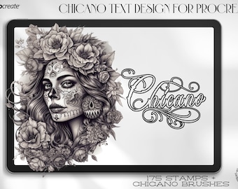 Tattoo Procreate Brushes Dope Lettering Stencil Design - Etsy