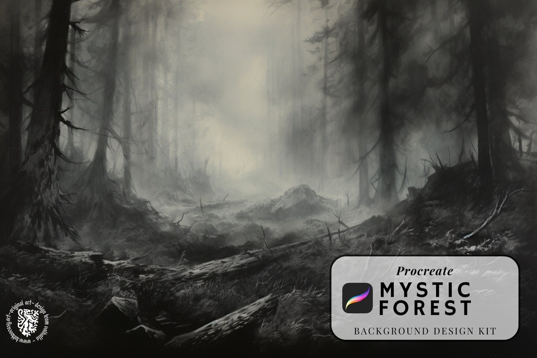 Procreate, Forest Background Brushes 2 Texturemania - Etsy