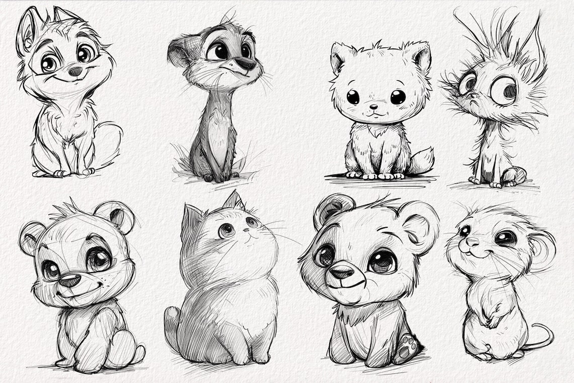 Animal Sketch Reference Bundle for Procreate - Etsy