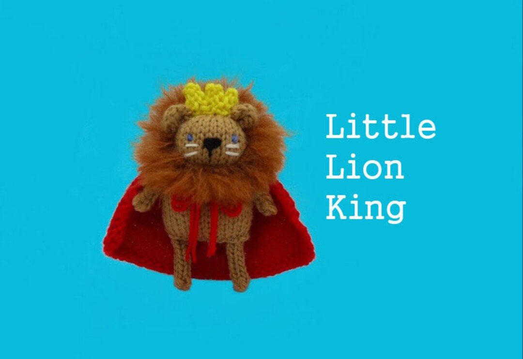 Little Lion King PDF Knitting Pattern kniitted Toy - Etsy
