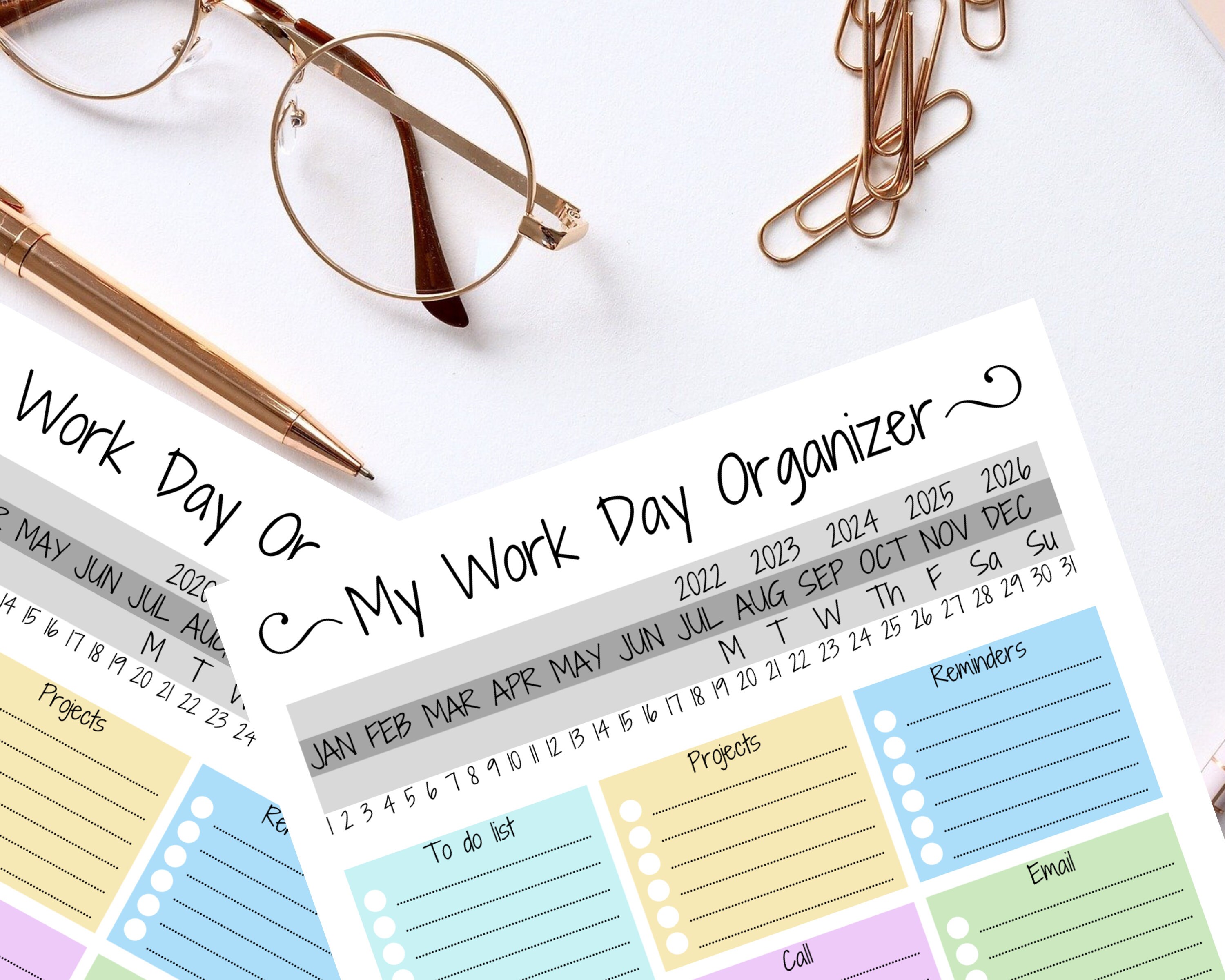 Printable Work Day Organizer - Etsy