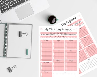Work Day Organizer Printable Work Planner Printable Planner - Etsy