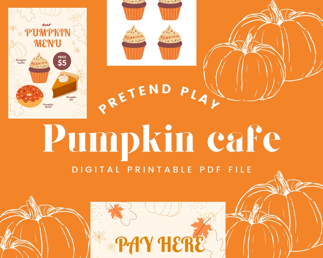 Printable Pumpkin Cafe Pretend Play - Etsy