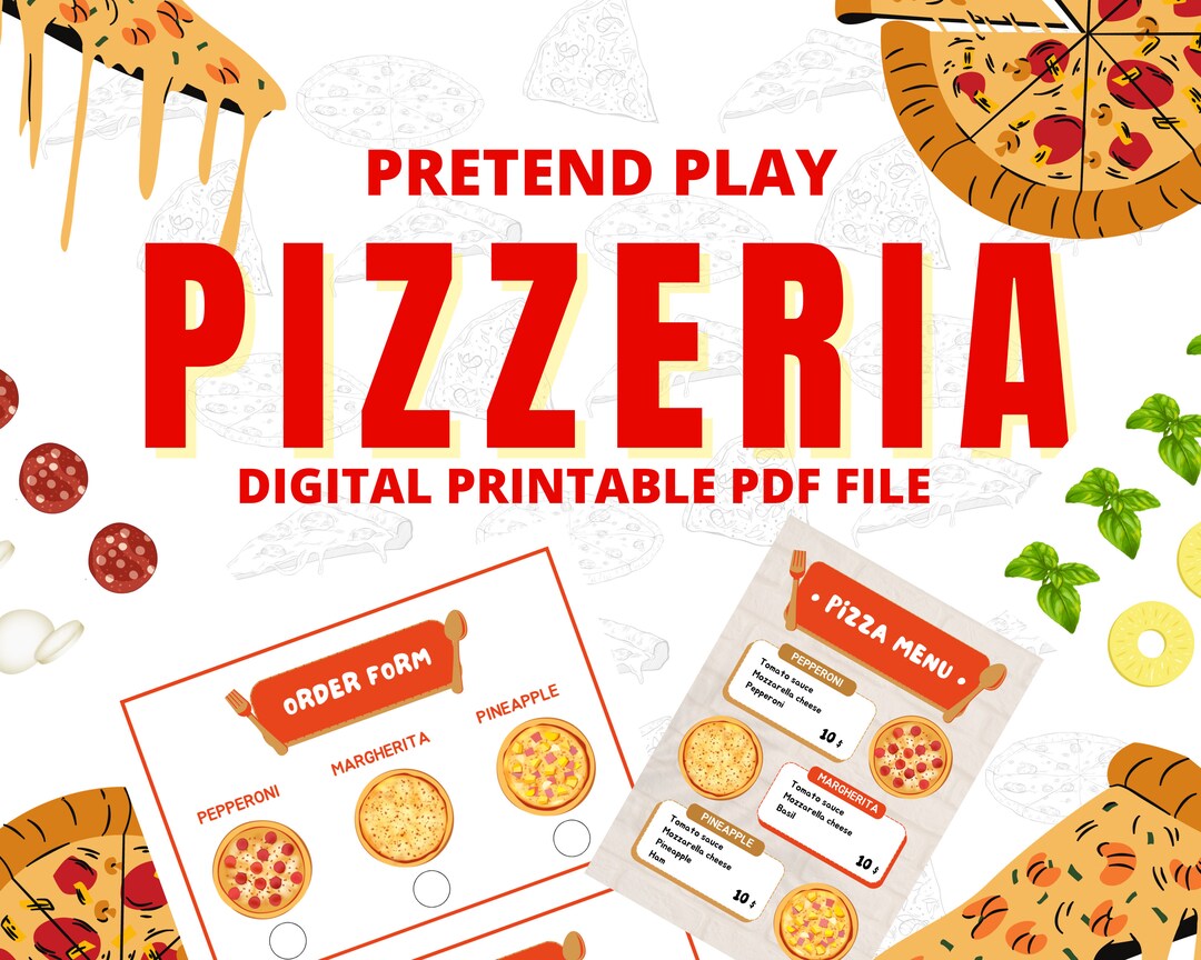 Printable Pizzeria Pretend Play - Etsy