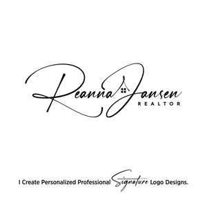 Personalized Realtor Logo, Custom Real Estate Logo, Handwritten Realtor ...