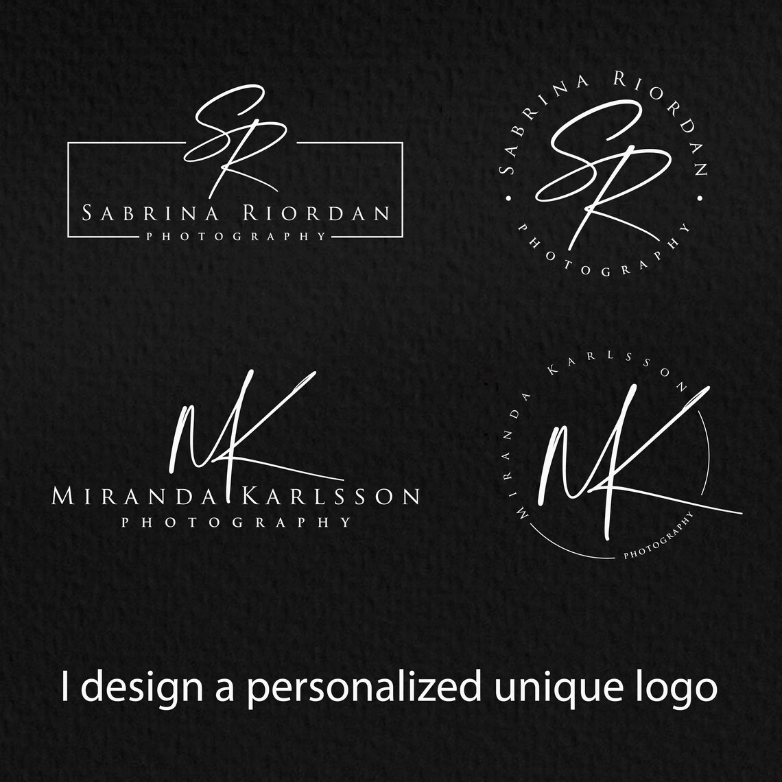 Minimalist Initials Logo Design: Modern Cursive Letters Logos, Elegant ...