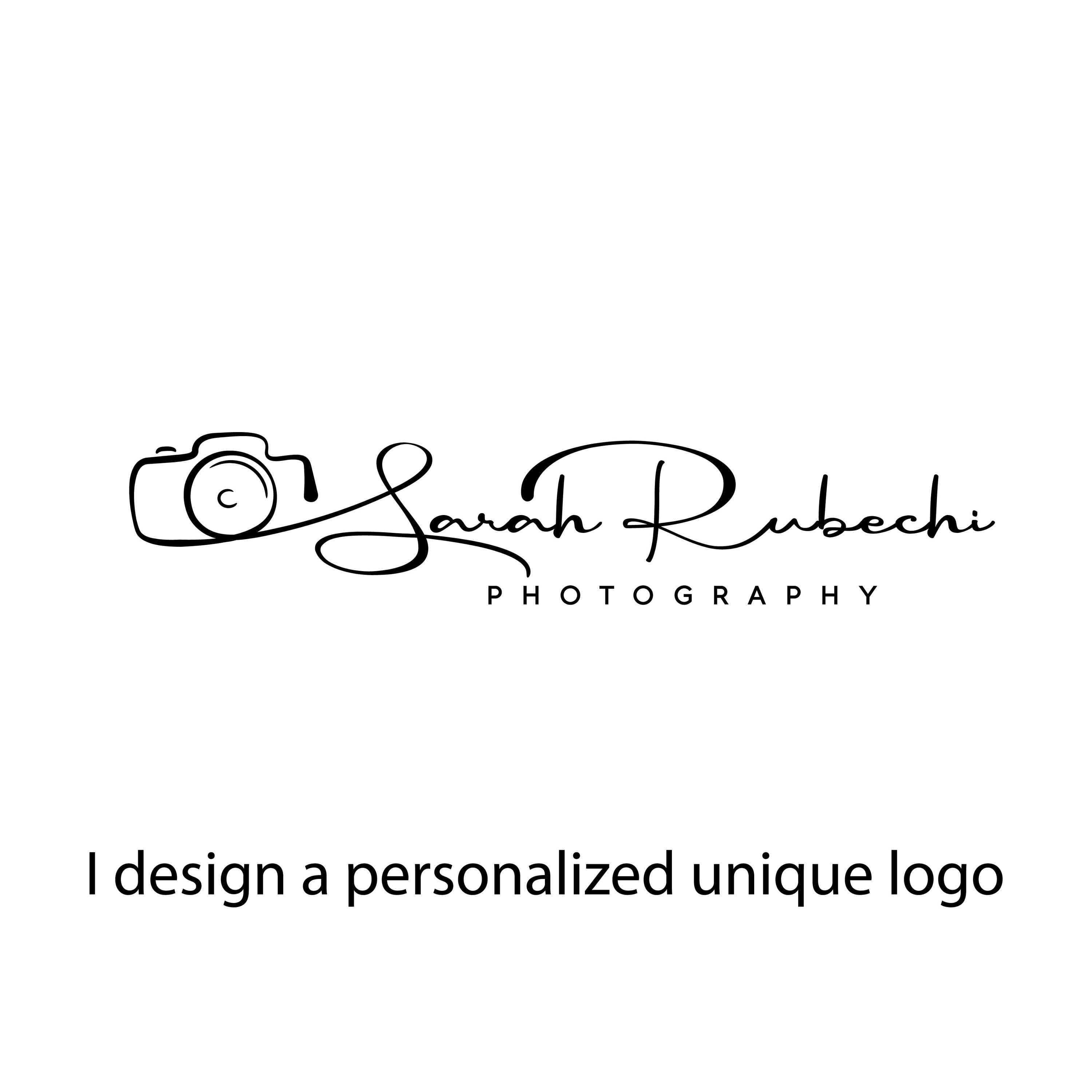Custom Photography Logo Design: Camera Watermark Logos (editable Source ...