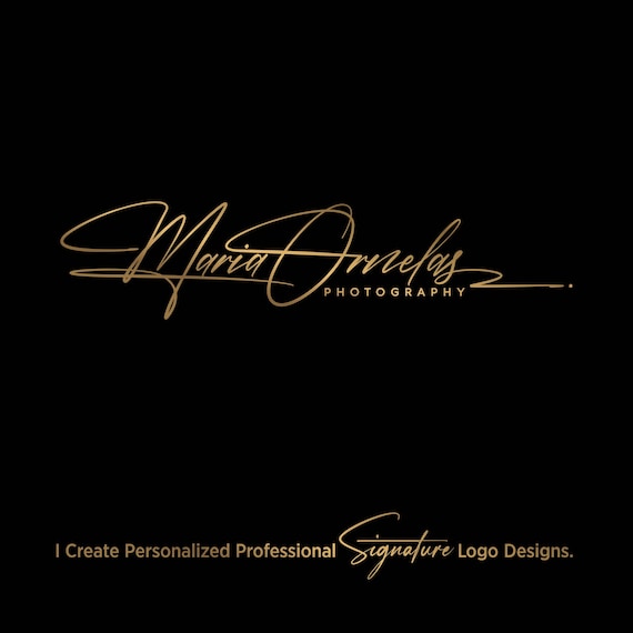 Gold Signature Logo Logo Design Ideas A Modern Photography Signature