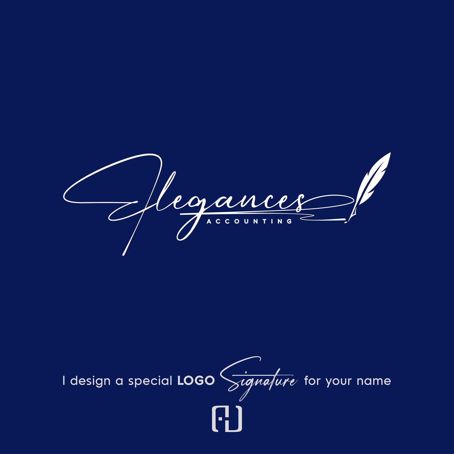 Quill Logo Feather Quill Logo Quill Signature Logo - Etsy