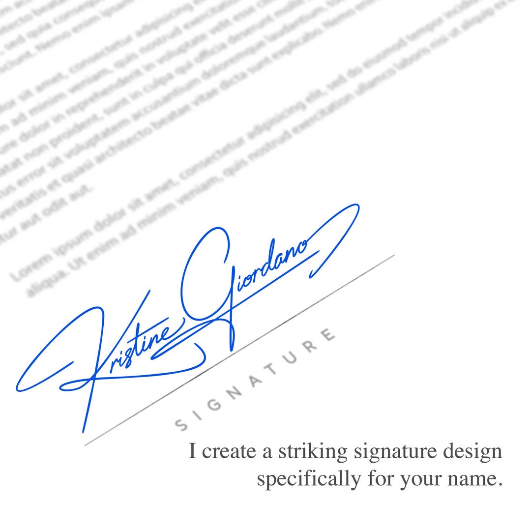 Custom Signature Design: Digital Signature (editable Source Files) - Etsy