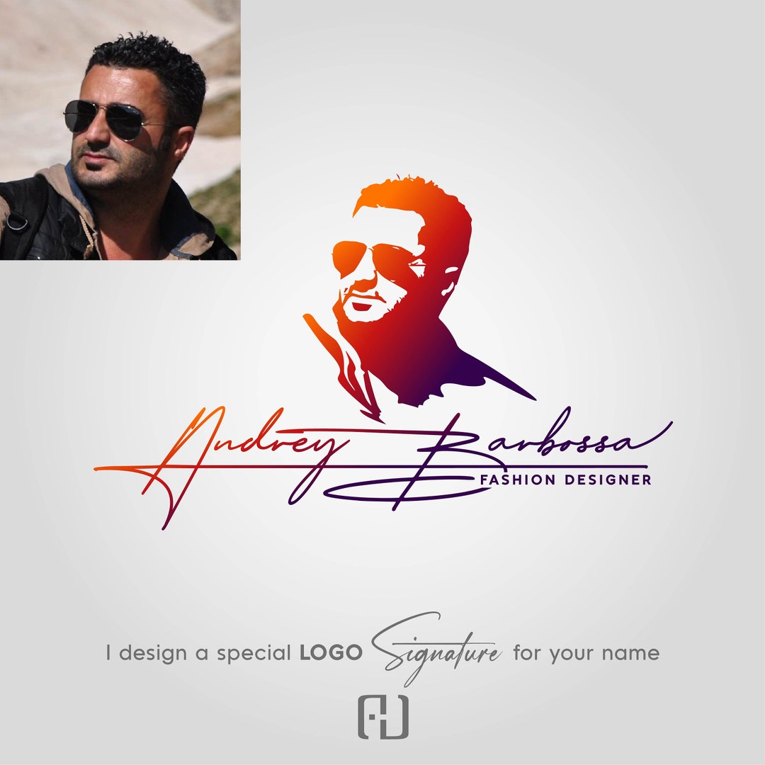 Portrait Signature Logo, Portrait Design Logo, Portrait Signature ...
