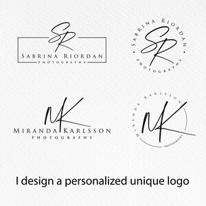 Minimal Initials Handwritten Logo Design, Modern Letters Signature Logo ...