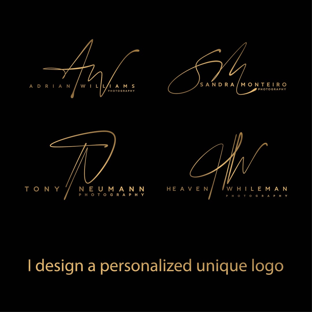 Modern Letter Signature Logo Design, Hand Writing Initials Logo Design ...