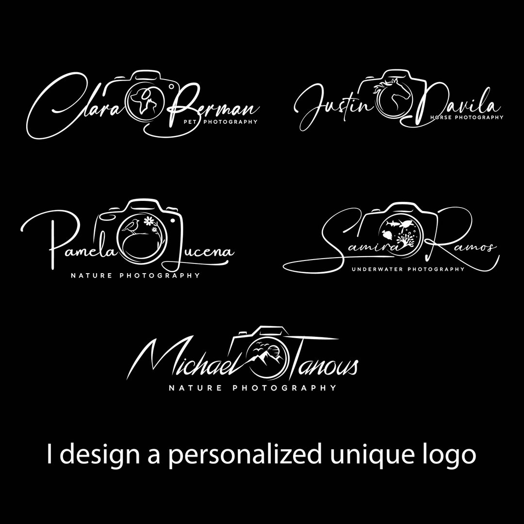 Personal Photography Logo, Pet Photography Logo, Nature Photo Logo ...