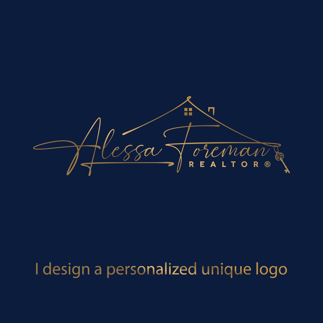 Cursive Realtor Logo Design, Real Estate Handwritten Logo, Signature ...