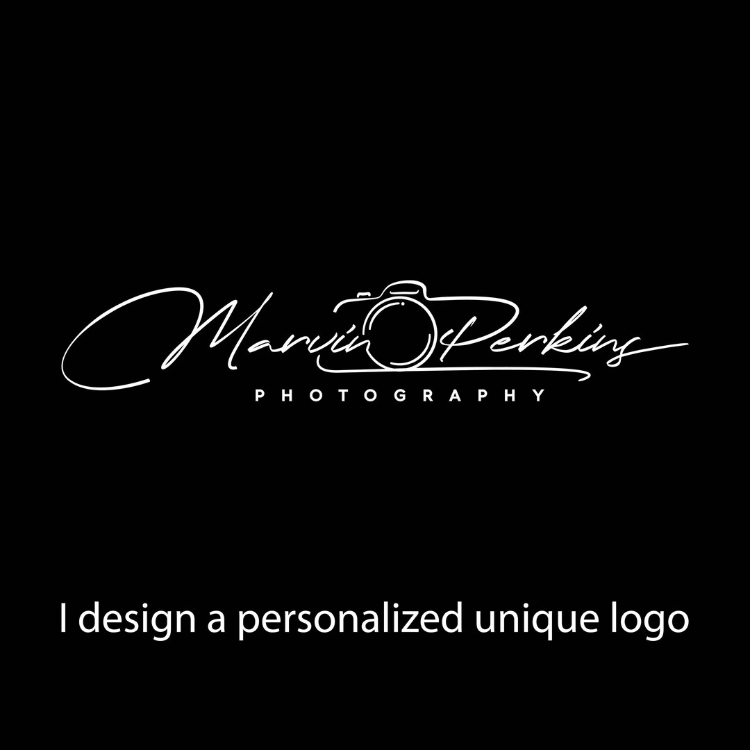 Minimalist Handwriting Photography Logo Design: Custom Photographer ...