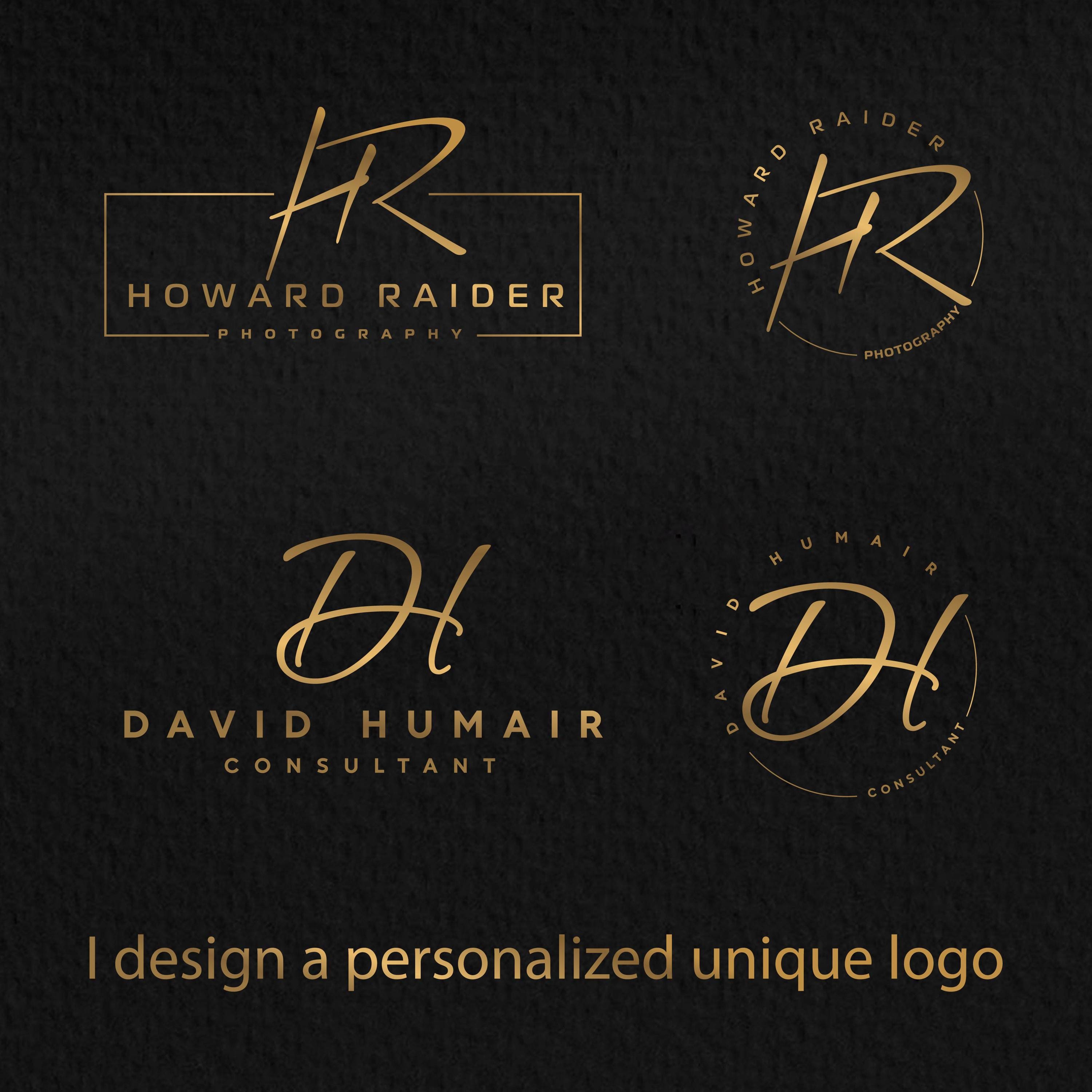 Modern Initials Logo Design, Custom Letters Logo, Name Initials Logo ...