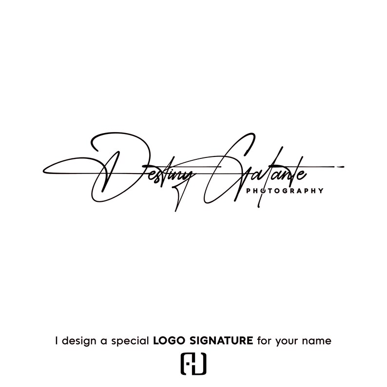 Signature Logo Photography Logo Custom Signature Minimalist - Etsy
