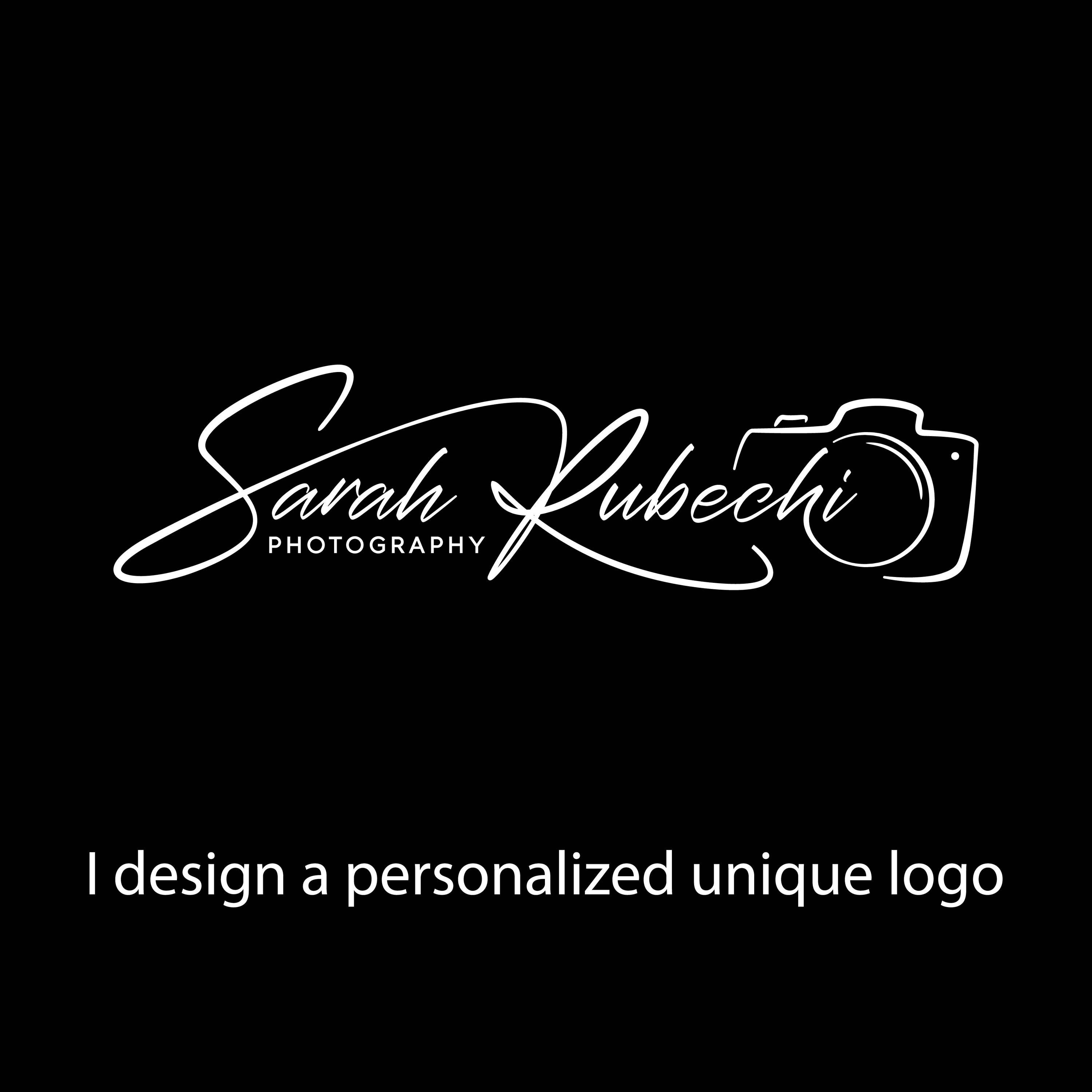 Custom Photography Logo Design: Camera Watermark Logos (editable Source ...