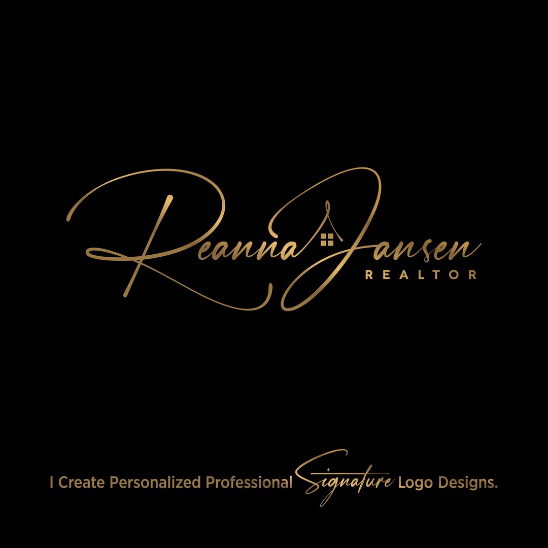 Personalized Realtor Logo, Custom Real Estate Logo, Handwritten Realtor ...