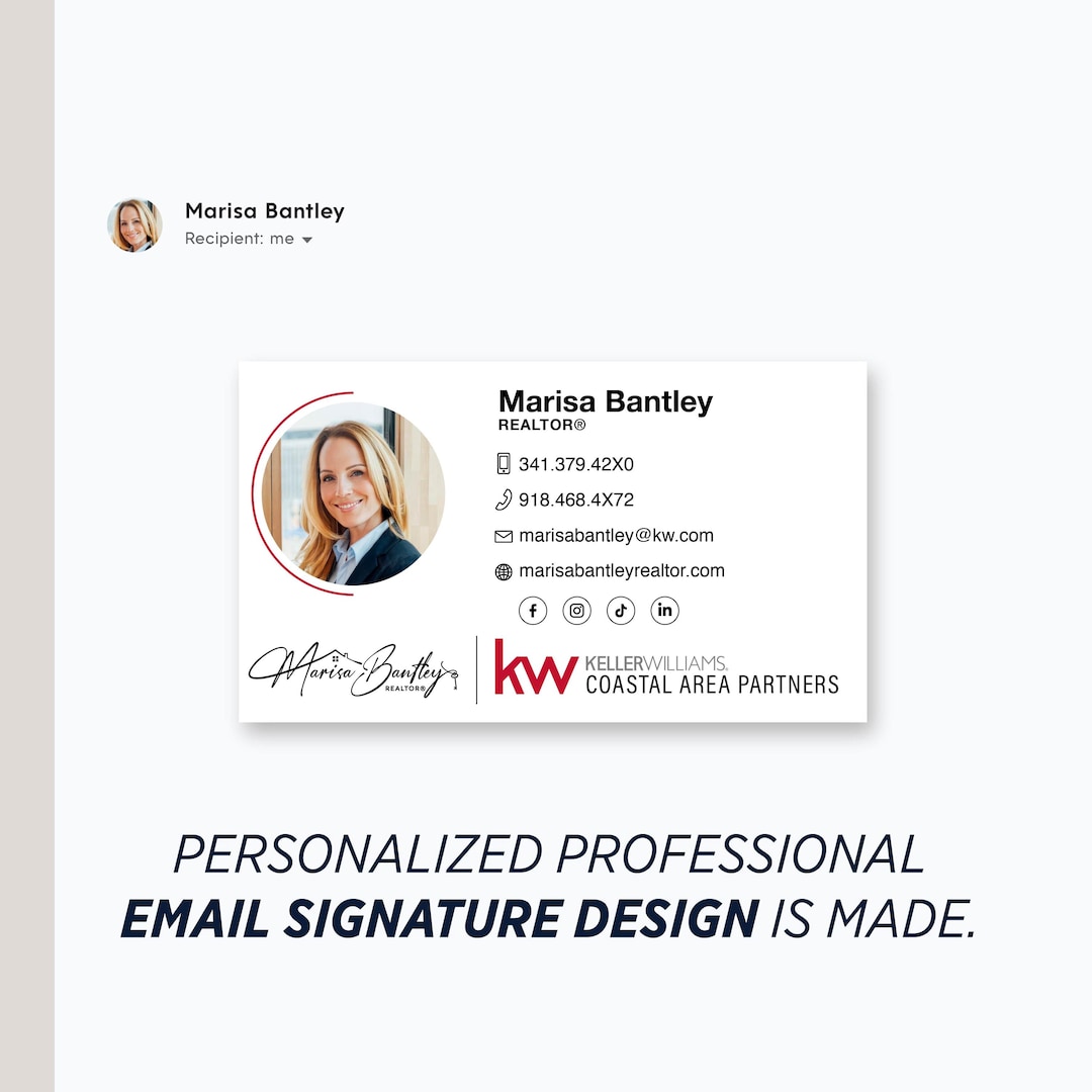 Custom Email Signature Design: Professional Mail Signature (editable ...