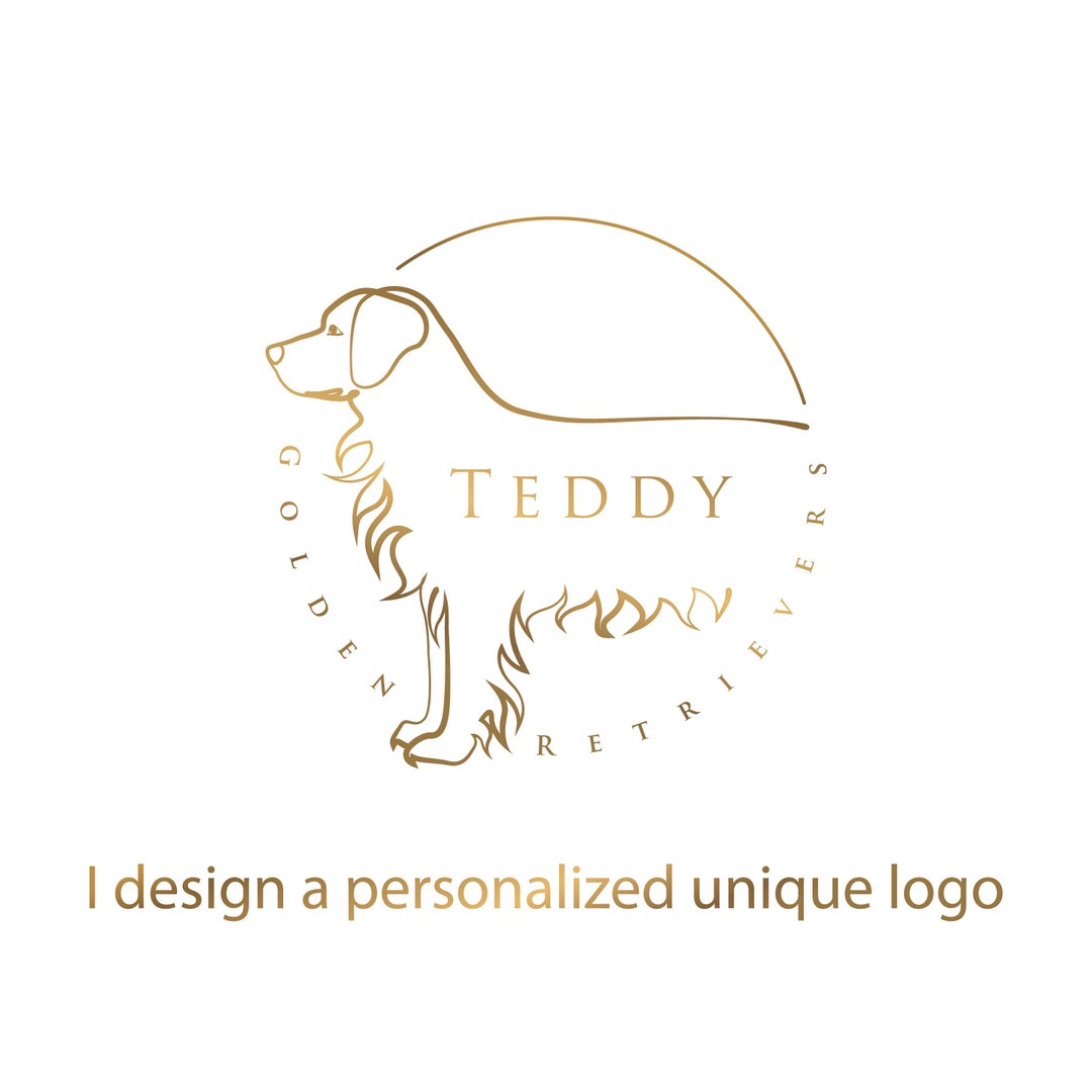 Golden Retriever Dog Logo Design, Dog Training Logo, Circle Golden ...
