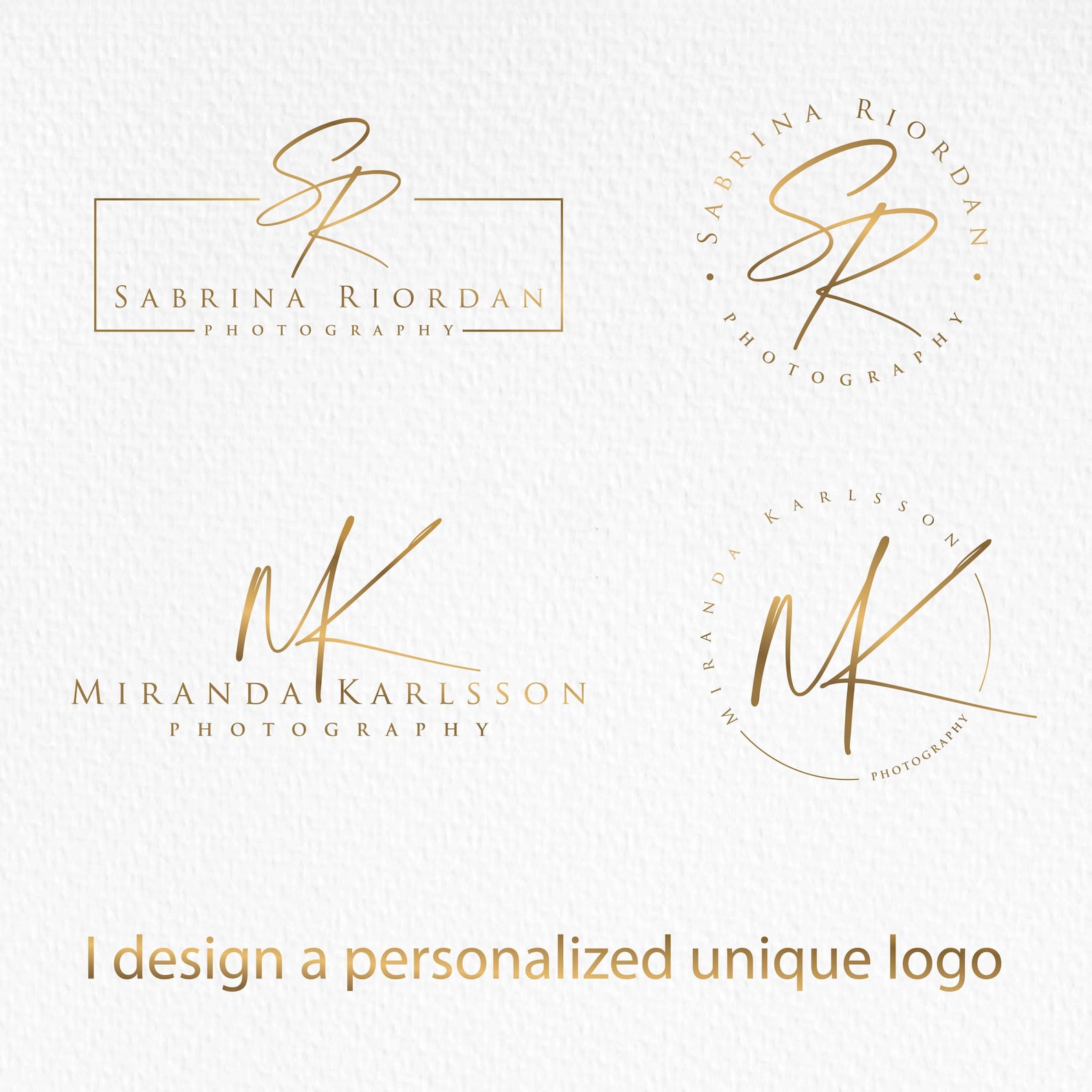Minimalist Initials Logo Design: Modern Cursive Letters Logos, Elegant ...