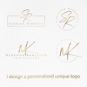 Minimal Initials Handwritten Logo Design, Modern Letters Signature Logo ...