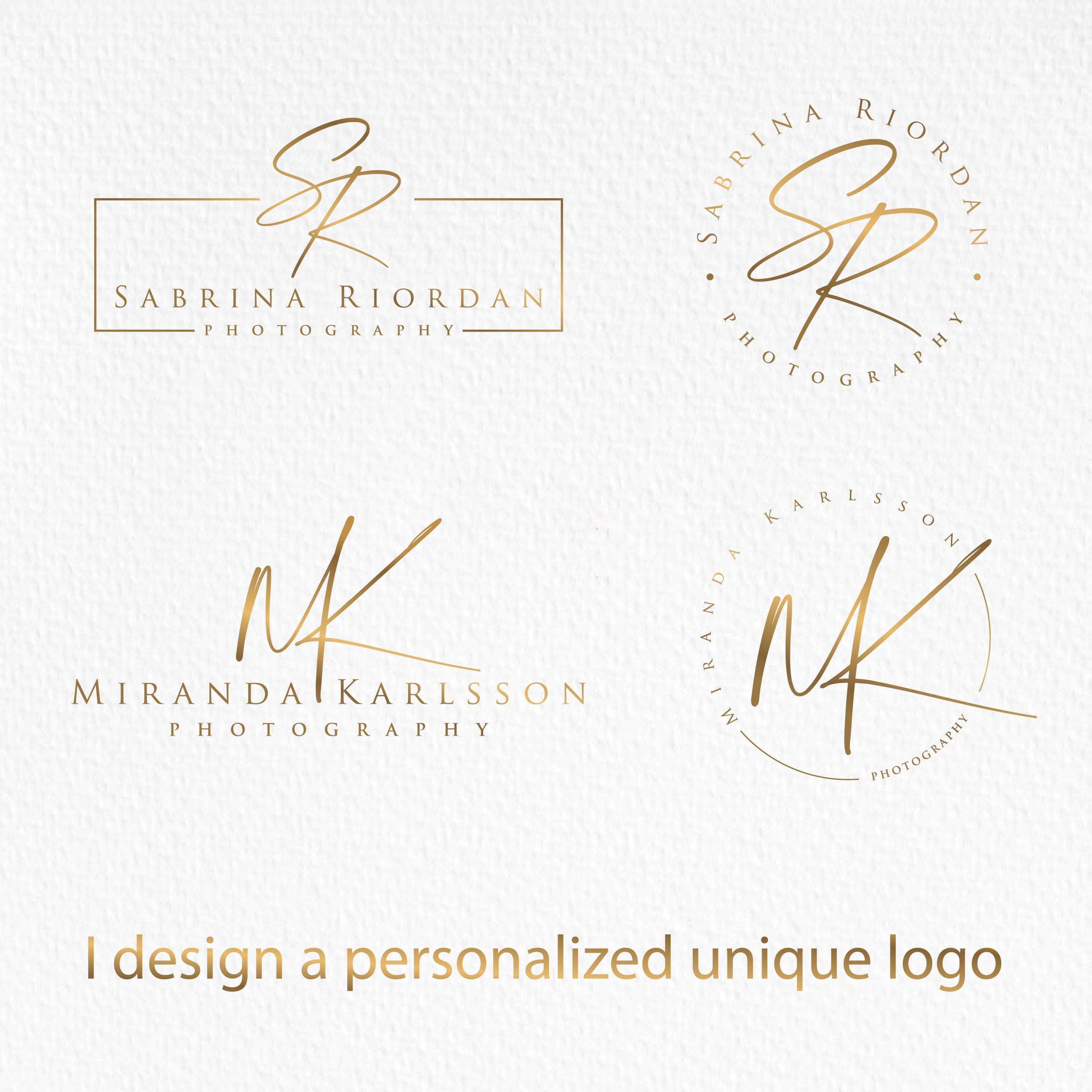 Minimalist Initials Logo Design: Modern Cursive Letters Logos, Elegant ...