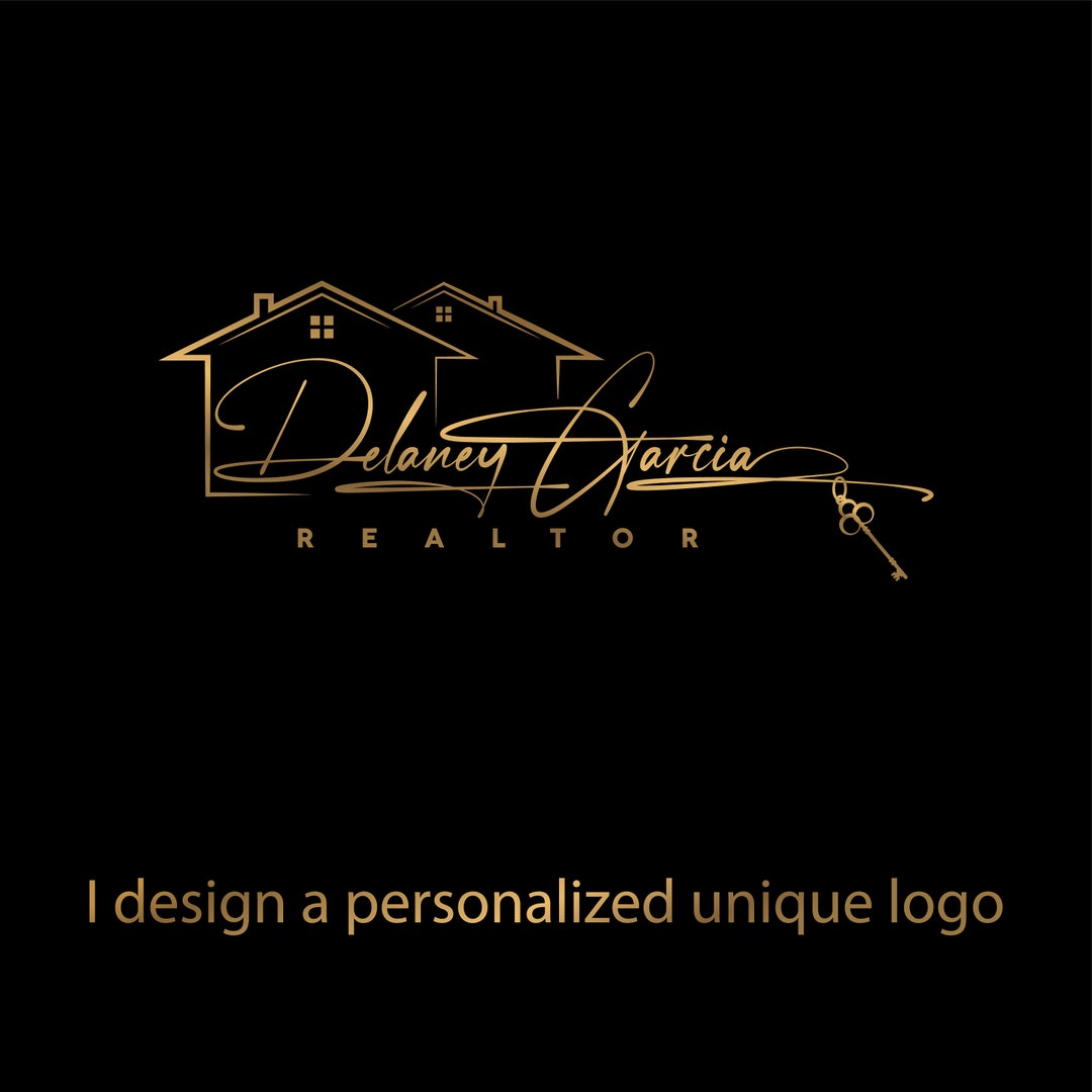 Unique Handwritten Realtor Logo Design, Signature Real Estate Logo ...