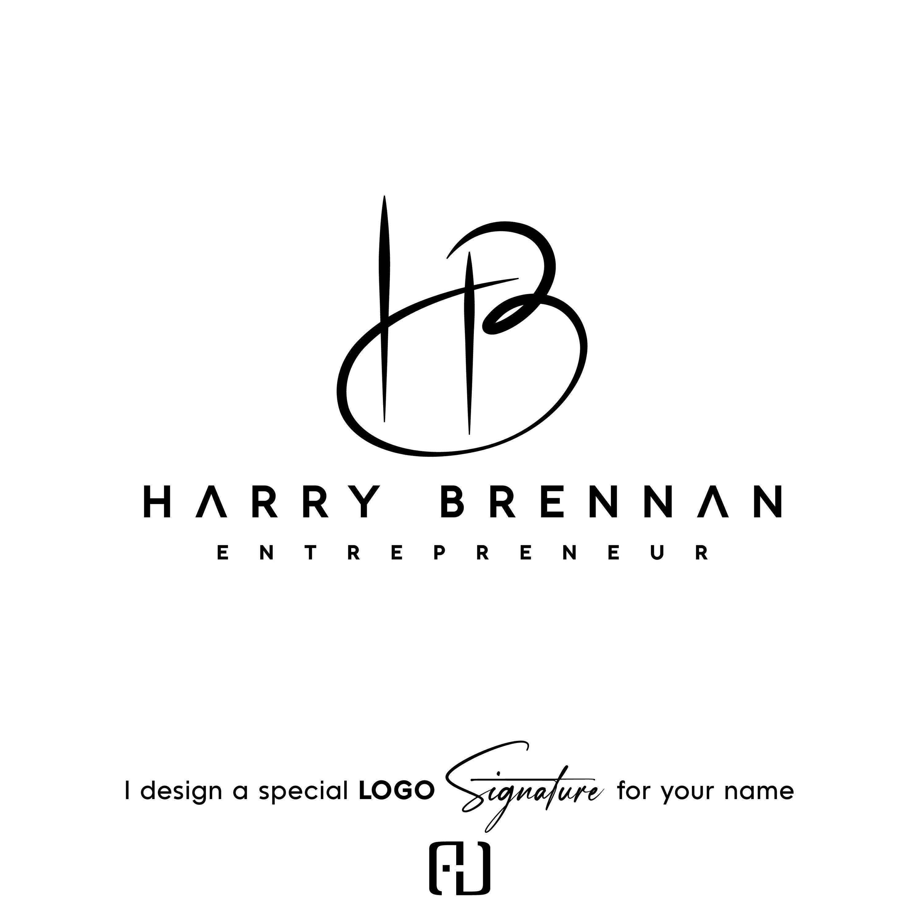 Custom Handwritten Initials Logo Design: Signature Letters Logo, Modern ...