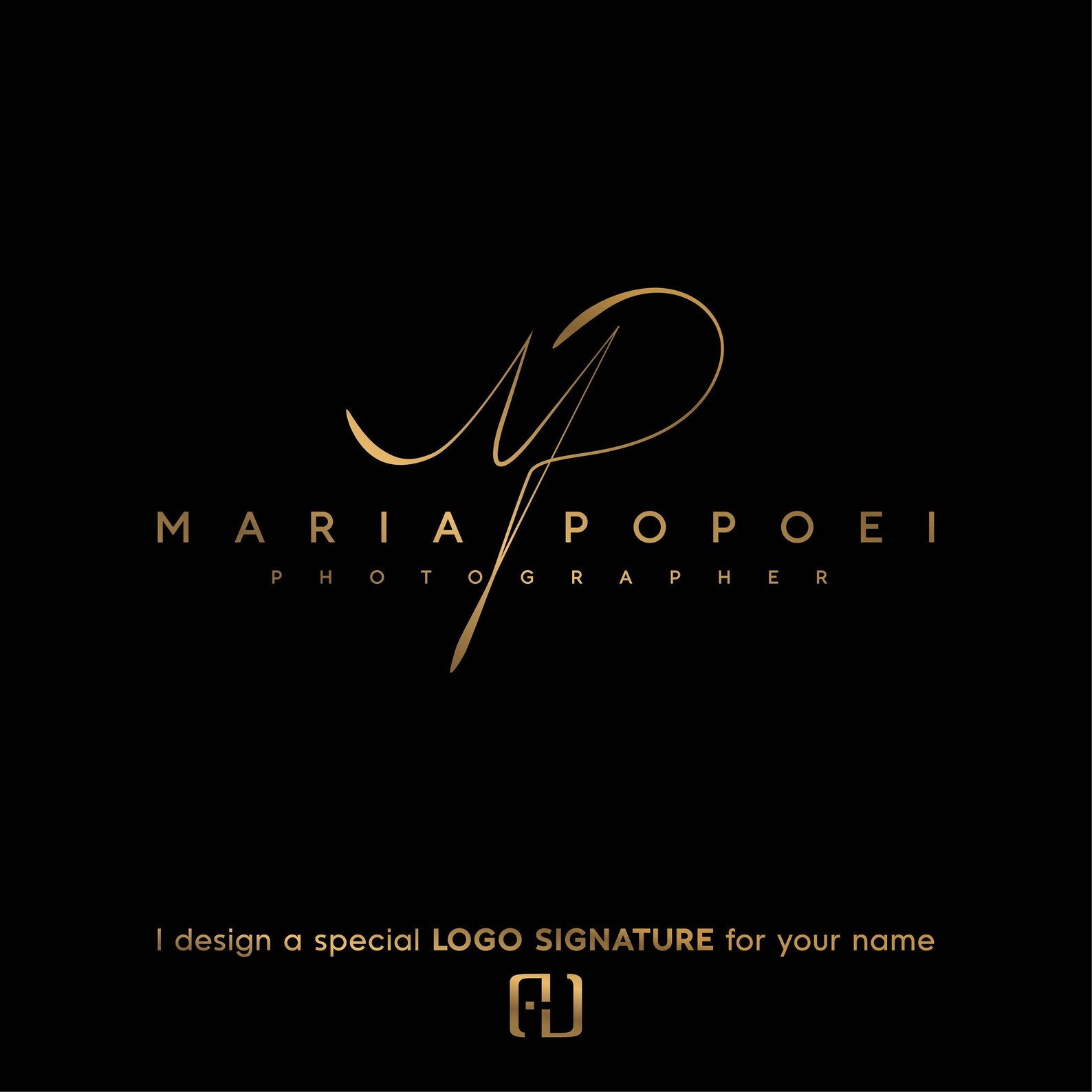 Initials Signature Logo Photographer Logo Handwritten - Etsy