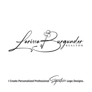 Personalized Real Estate Logo Design, Handwritten Realtor Logo, Key ...