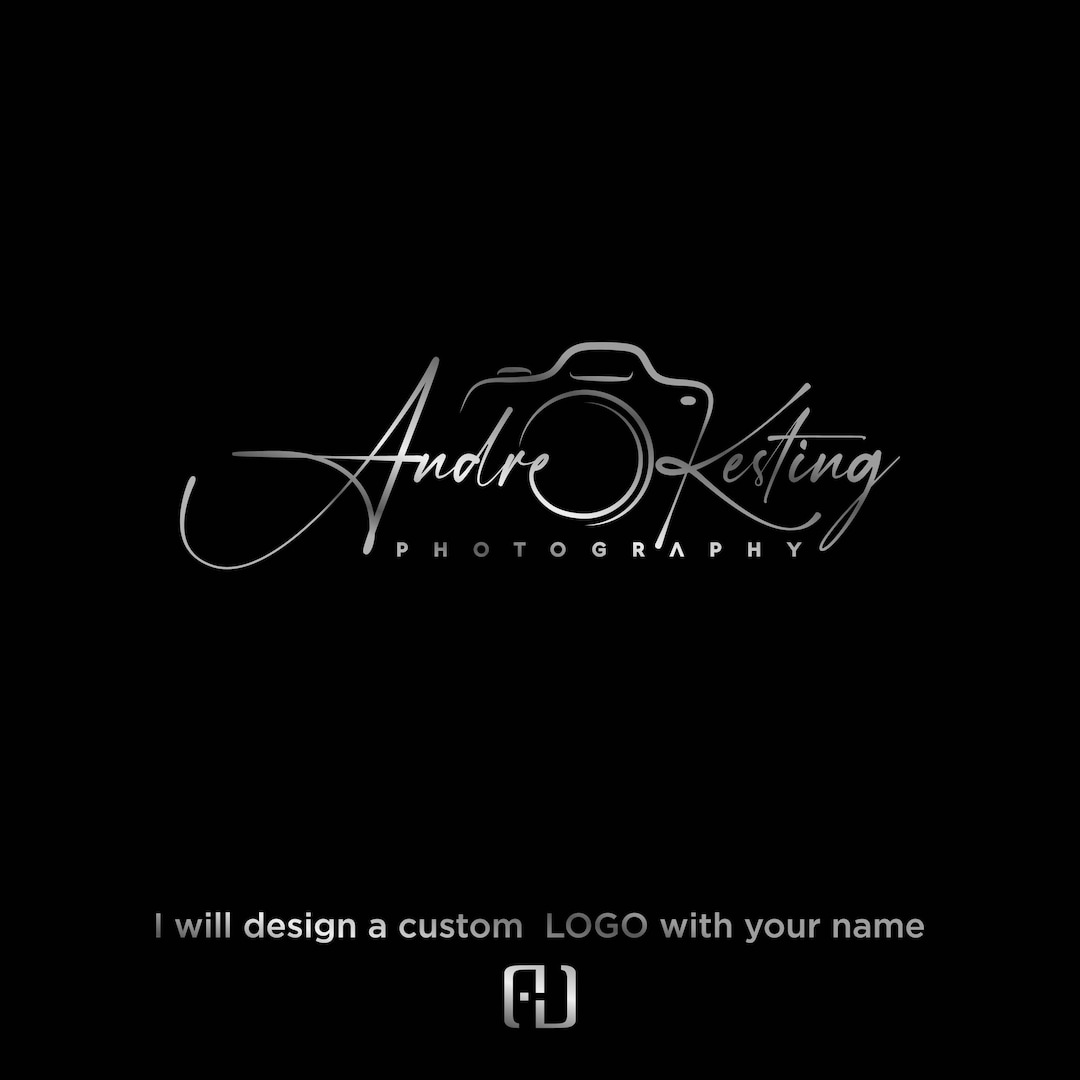 Professional Camera Logo, Custom Photographer Logo, Script Photography ...